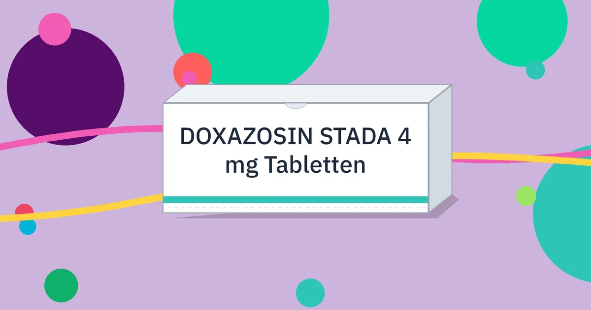 Symbolbild: Packung mit der Aufschrift DOXAZOSIN STADA 4 mg Tabletten (PZN 00192040) – Verfügbarkeit und Bezug in Apotheken in Frankfurt am Main