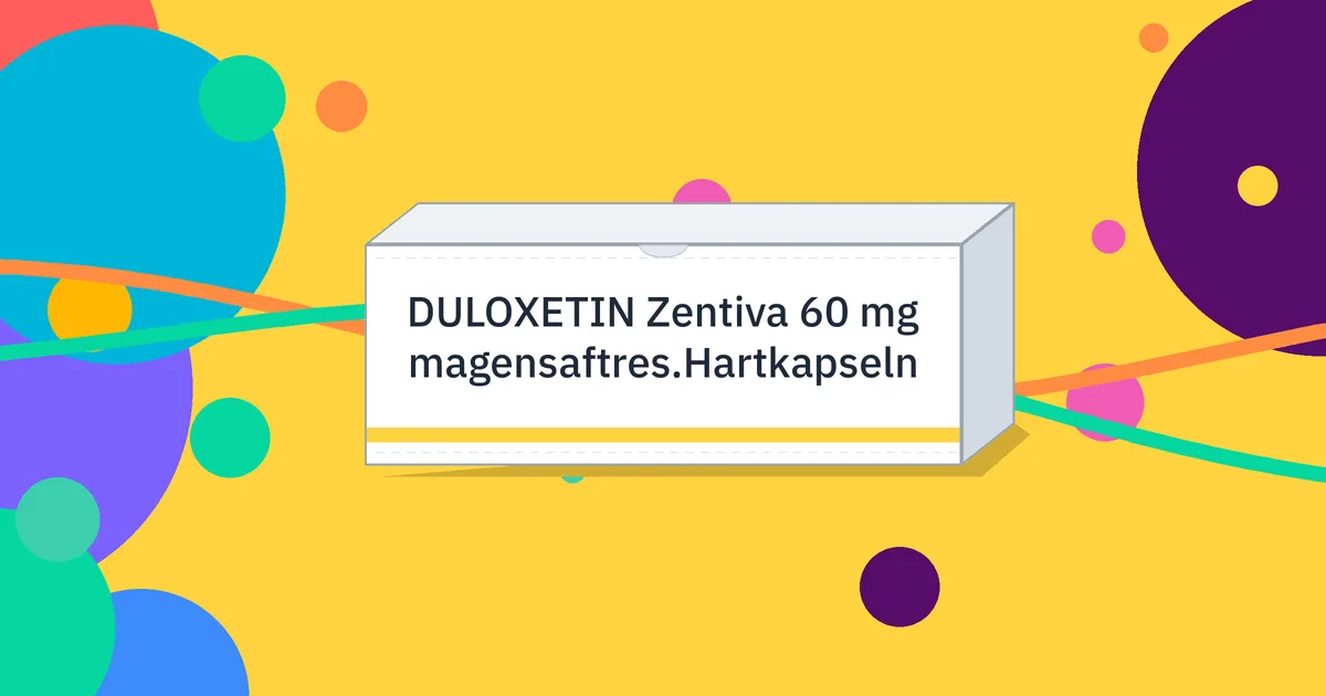 Symbolbild: Packung mit der Aufschrift DULOXETIN Zentiva 60 mg magensaftres.Hartkapseln (PZN 11276372) – Verfügbarkeit und Bezug in Apotheken in Frankfurt am Main
