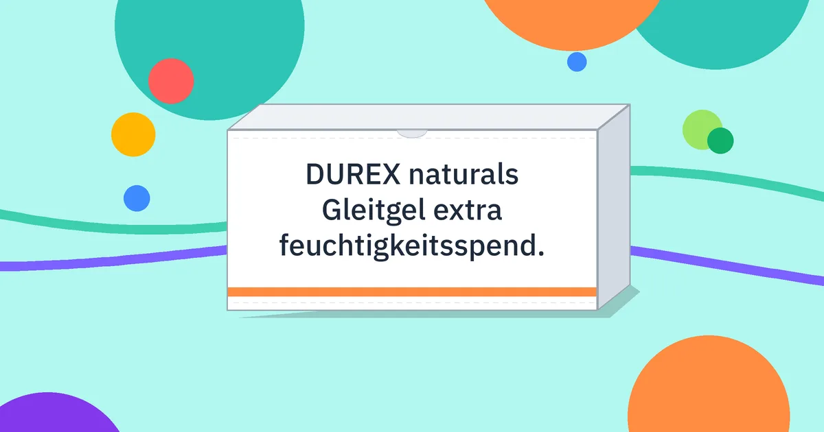 Symbolbild: Packung mit der Aufschrift DUREX naturals Gleitgel extra feuchtigkeitsspend. (PZN 17991905) – Verfügbarkeit und Bezug in Apotheken in Frankfurt am Main