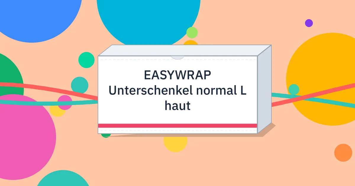 Symbolbild: Packung mit der Aufschrift EASYWRAP Unterschenkel normal L haut (PZN 18748153) – Verfügbarkeit und Bezug in Apotheken in Frankfurt am Main