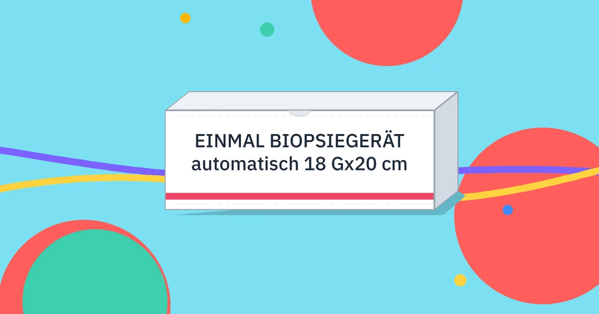 Symbolbild: Packung mit der Aufschrift EINMAL BIOPSIEGERÄT automatisch 18 Gx20 cm (PZN 14384300) – Verfügbarkeit und Bezug in Apotheken in Frankfurt am Main