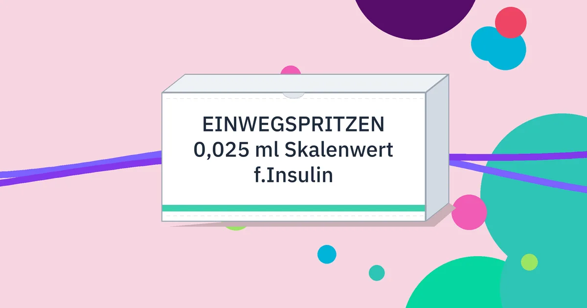 Symbolbild: Packung mit der Aufschrift EINWEGSPRITZEN 0,025 ml Skalenwert f.Insulin (PZN 09629797) – Verfügbarkeit und Bezug in Apotheken in Frankfurt am Main