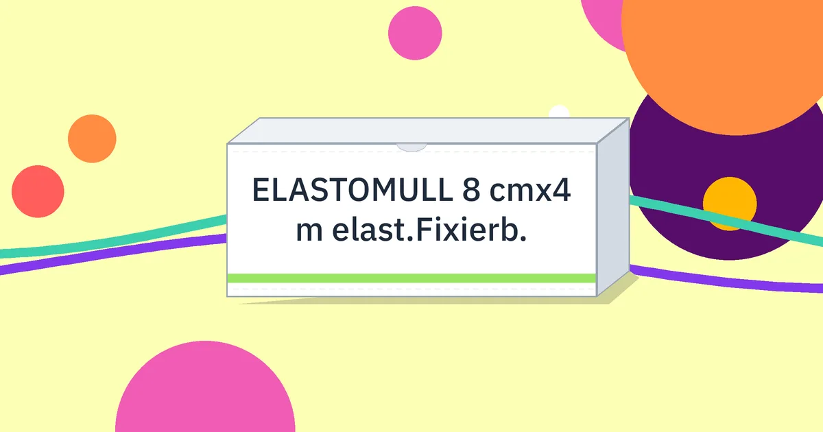 Symbolbild: Packung mit der Aufschrift ELASTOMULL 8 cmx4 m elast.Fixierb. (PZN 14003232) – Verfügbarkeit und Bezug in Apotheken in Frankfurt am Main