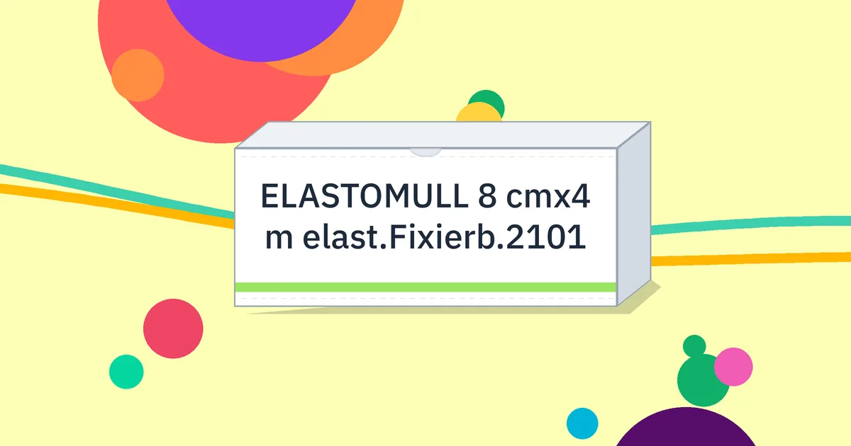 Symbolbild: Packung mit der Aufschrift ELASTOMULL 8 cmx4 m elast.Fixierb.2101 (PZN 05529343) – Verfügbarkeit und Bezug in Apotheken in Frankfurt am Main