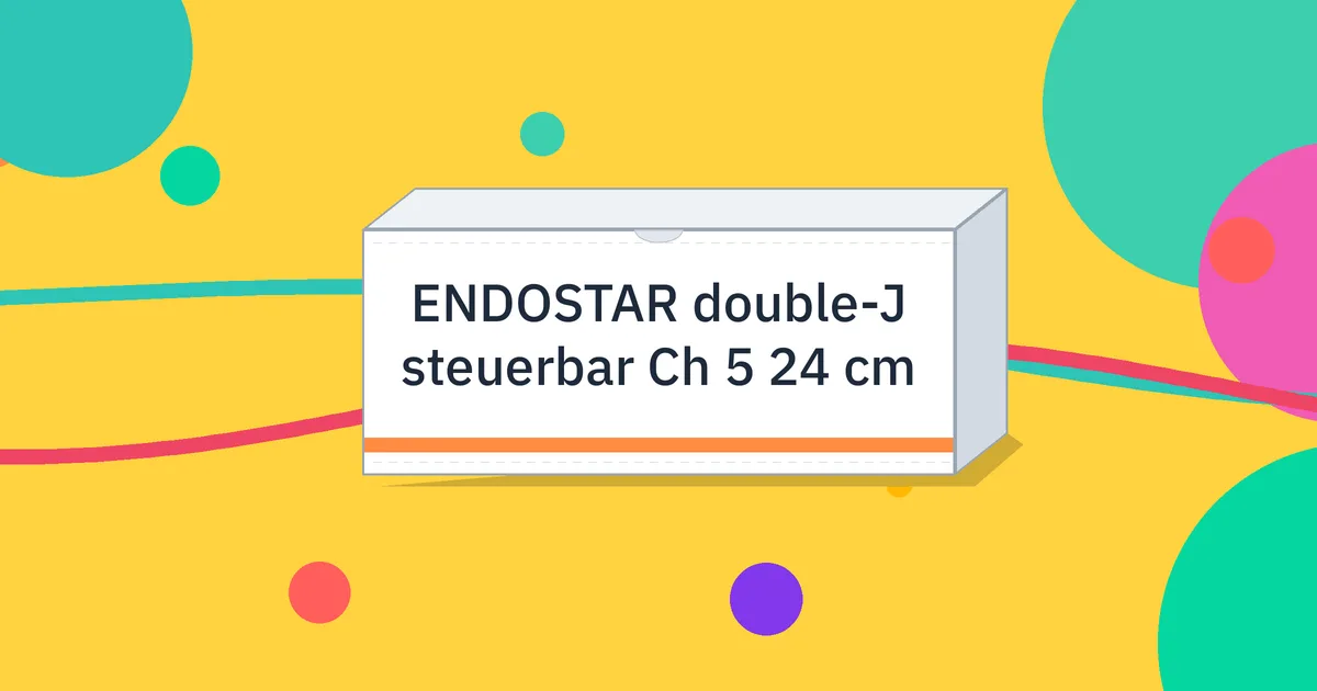 Symbolbild: Packung mit der Aufschrift ENDOSTAR double-J steuerbar Ch 5 24 cm (PZN 00439931) – Verfügbarkeit und Bezug in Apotheken in Frankfurt am Main