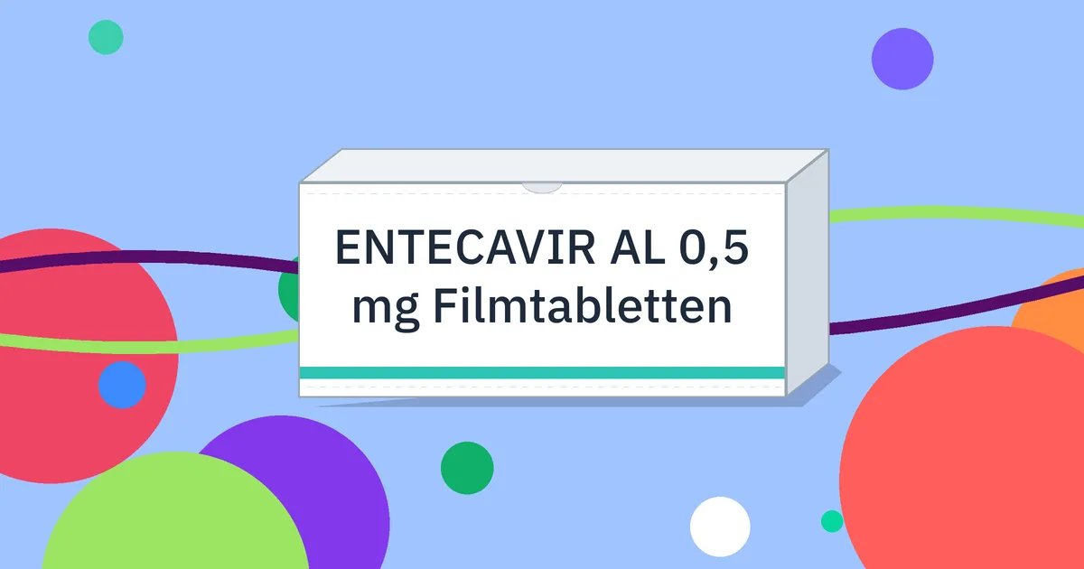 Symbolbild: Packung mit der Aufschrift ENTECAVIR AL 0,5 mg Filmtabletten (PZN 17868205) – Verfügbarkeit und Bezug in Apotheken in Frankfurt am Main