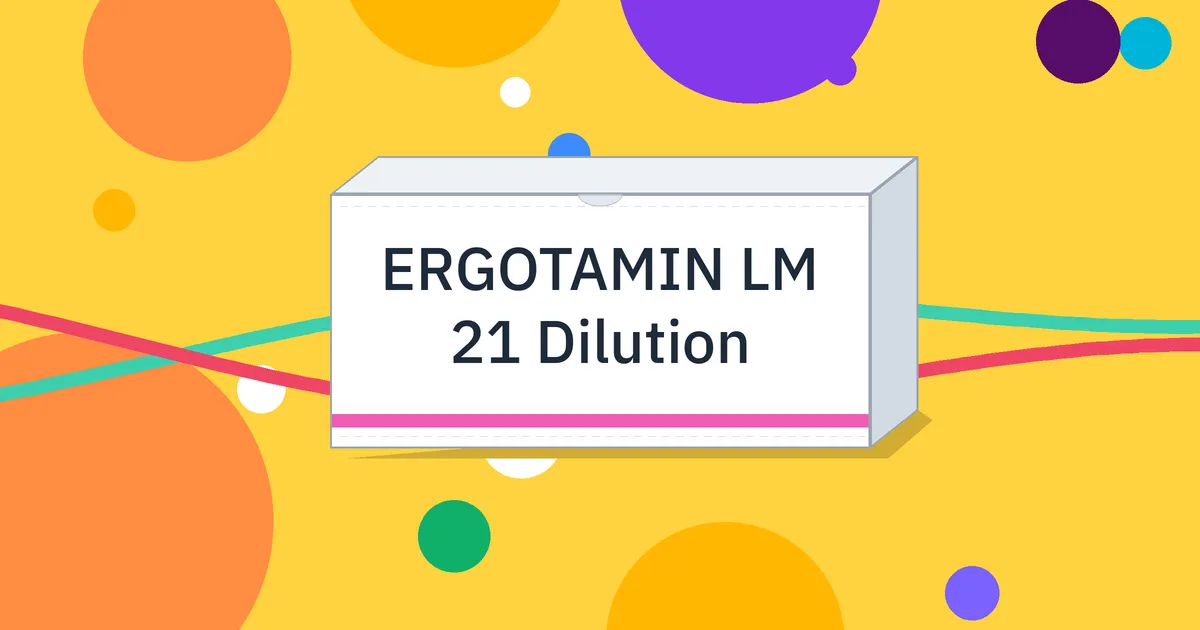 Symbolbild: Packung mit der Aufschrift ERGOTAMIN LM 21 Dilution (PZN 12844967) – Verfügbarkeit und Bezug in Apotheken in Frankfurt am Main