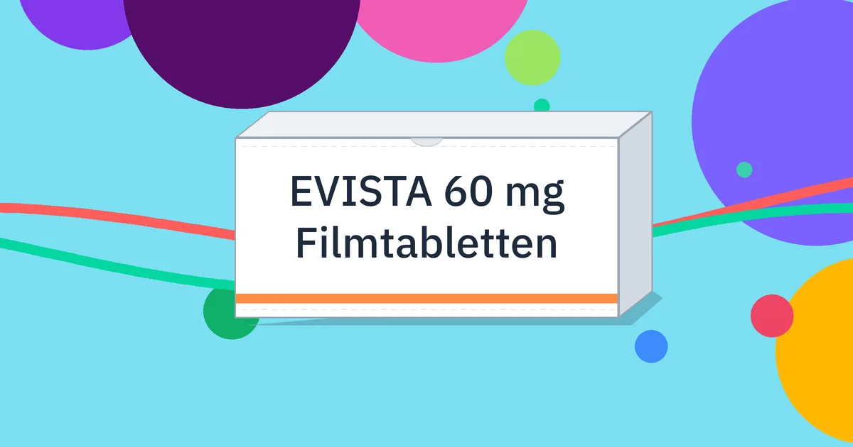 Symbolbild: Packung mit der Aufschrift EVISTA 60 mg Filmtabletten (PZN 04048966) – Verfügbarkeit und Bezug in Apotheken in Frankfurt am Main