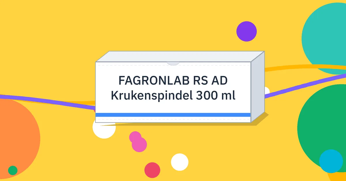 Symbolbild: Packung mit der Aufschrift FAGRONLAB RS AD Krukenspindel 300 ml (PZN 20912513) – Verfügbarkeit und Bezug in Apotheken in Frankfurt am Main