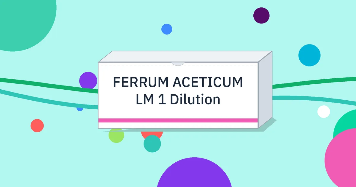 Symbolbild: Packung mit der Aufschrift FERRUM ACETICUM LM 1 Dilution (PZN 13488196) – Verfügbarkeit und Bezug in Apotheken in Frankfurt am Main