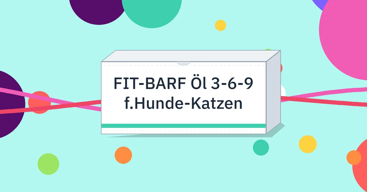 Symbolbild: Packung mit der Aufschrift FIT-BARF Öl 3-6-9 f.Hunde-Katzen (PZN 17997687) – Verfügbarkeit und Bezug in Apotheken in Frankfurt am Main