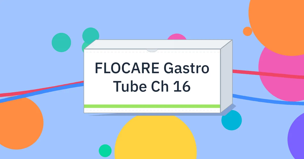 Symbolbild: Packung mit der Aufschrift FLOCARE Gastro Tube Ch 16 (PZN 02663696) – Verfügbarkeit und Bezug in Apotheken in Frankfurt am Main