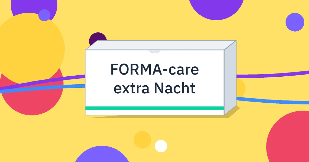 Symbolbild: Packung mit der Aufschrift FORMA-care extra Nacht (PZN 00979283) – Verfügbarkeit und Bezug in Apotheken in Frankfurt am Main