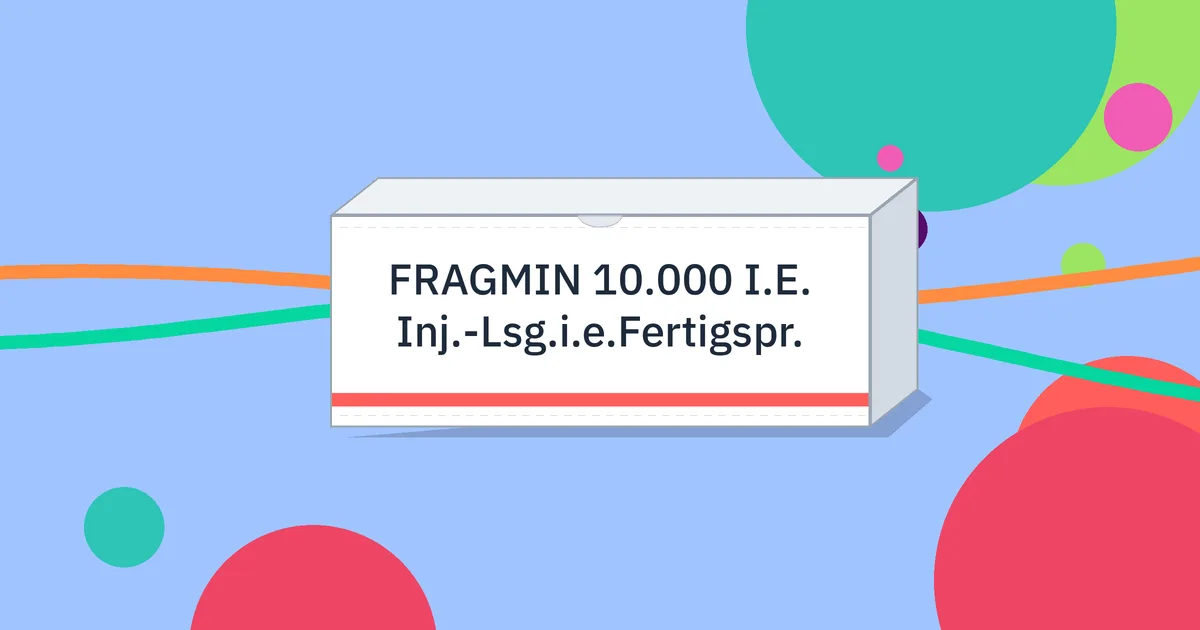 Symbolbild: Packung mit der Aufschrift FRAGMIN 10.000 I.E. Inj.-Lsg.i.e.Fertigspr. (PZN 09723131) – Verfügbarkeit und Bezug in Apotheken in Frankfurt am Main