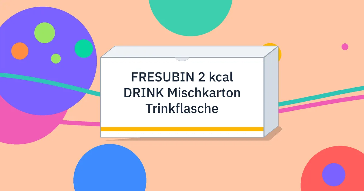 Symbolbild: Packung mit der Aufschrift FRESUBIN 2 kcal DRINK Mischkarton Trinkflasche (PZN 11590915) – Verfügbarkeit und Bezug in Apotheken in Frankfurt am Main