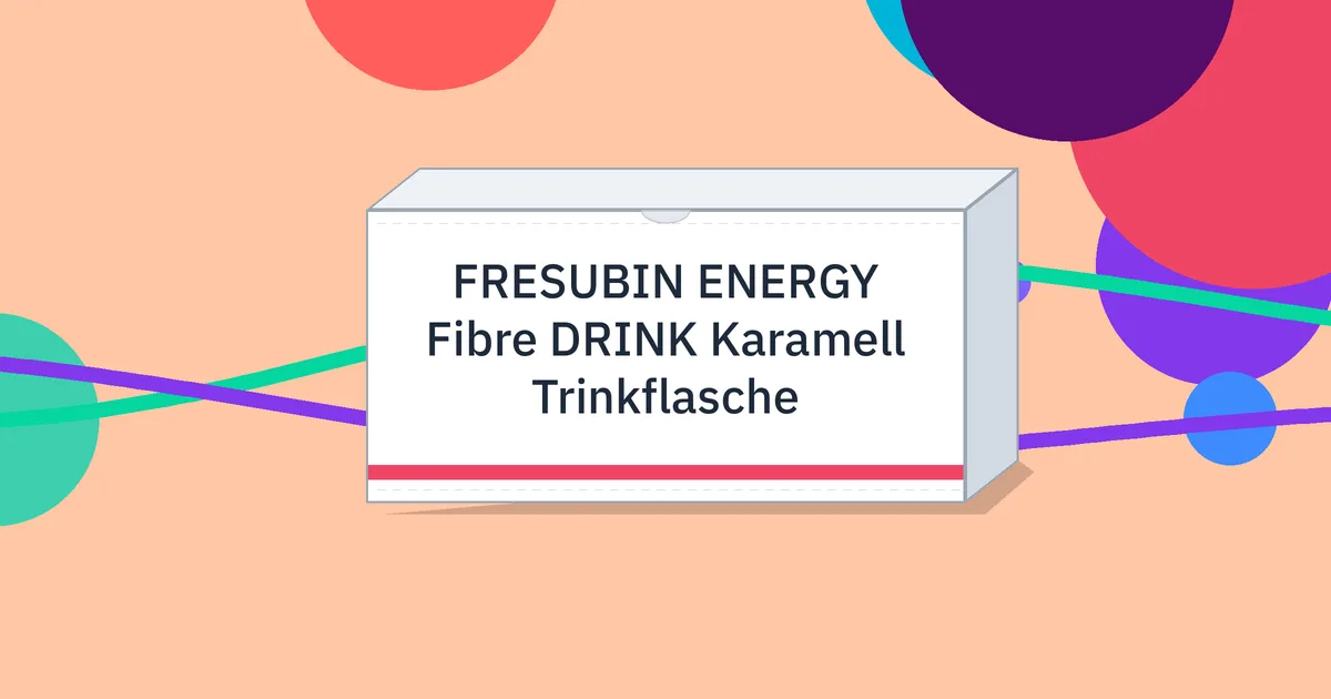 Symbolbild: Packung mit der Aufschrift FRESUBIN ENERGY Fibre DRINK Karamell Trinkflasche (PZN 02174891) – Verfügbarkeit und Bezug in Apotheken in Frankfurt am Main