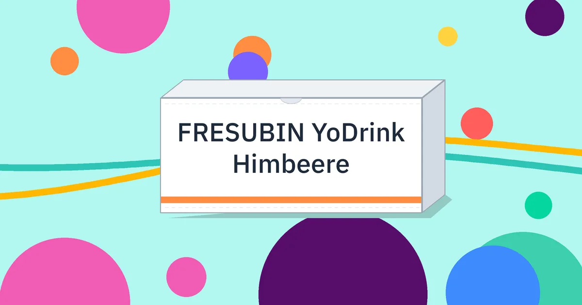 Symbolbild: Packung mit der Aufschrift FRESUBIN YoDrink Himbeere (PZN 14413846) – Verfügbarkeit und Bezug in Apotheken in Frankfurt am Main