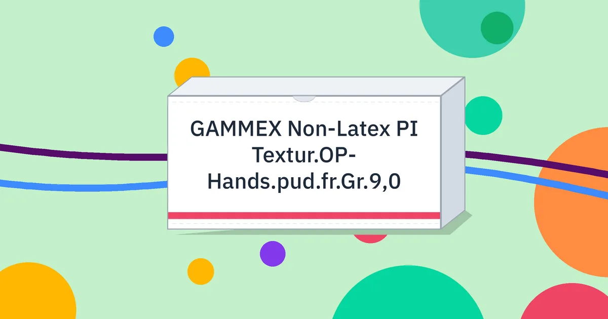 Symbolbild: Packung mit der Aufschrift GAMMEX Non-Latex PI Textur.OP-Hands.pud.fr.Gr.9,0 (PZN 18337208) – Verfügbarkeit und Bezug in Apotheken in Frankfurt am Main