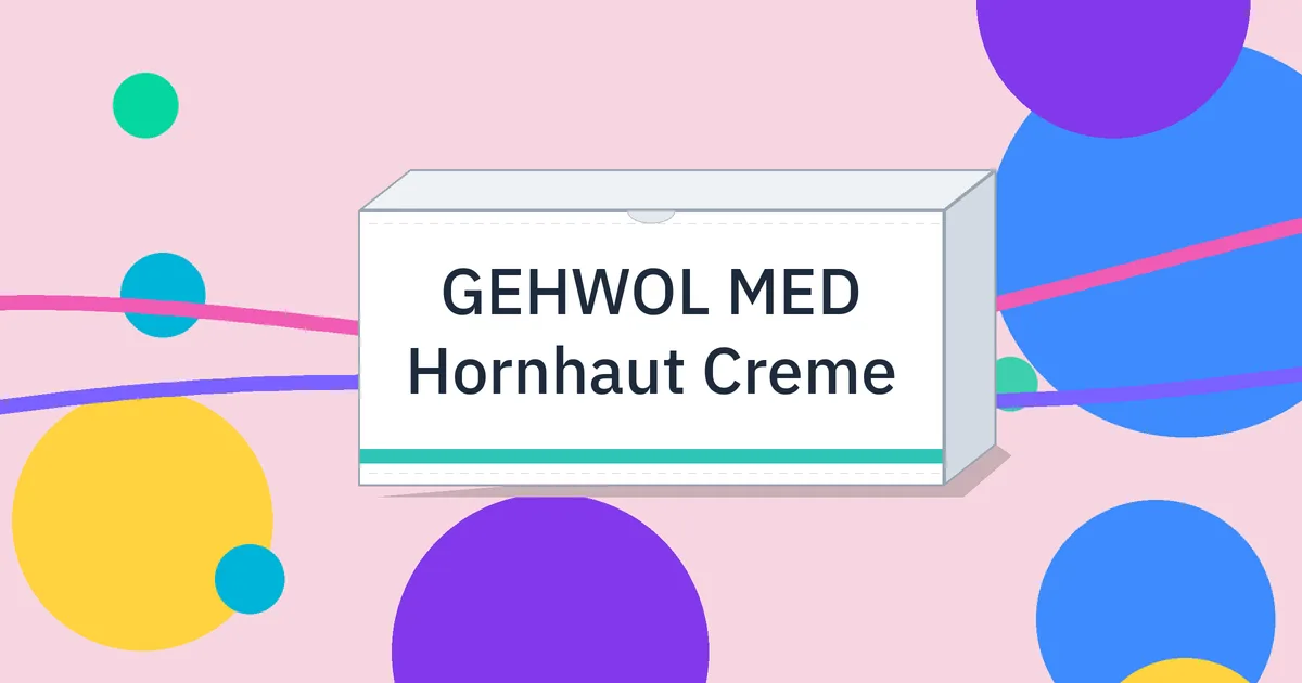 Symbolbild: Packung mit der Aufschrift GEHWOL MED Hornhaut Creme (PZN 20101105) – Verfügbarkeit und Bezug in Apotheken in Frankfurt am Main