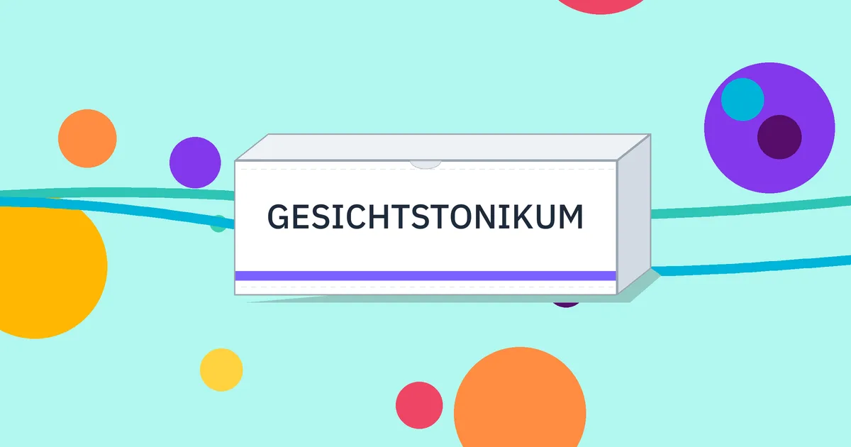 Symbolbild: Packung mit der Aufschrift GESICHTSTONIKUM (PZN 19734265) – Verfügbarkeit und Bezug in Apotheken in Frankfurt am Main