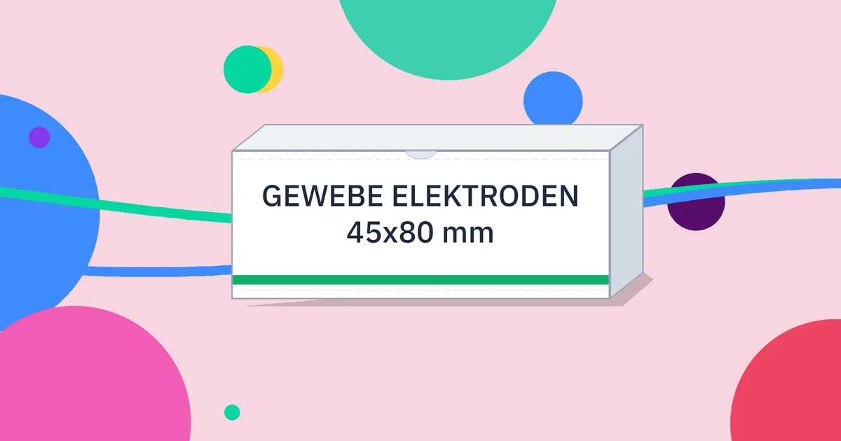 Symbolbild: Packung mit der Aufschrift GEWEBE ELEKTRODEN 45x80 mm (PZN 04012193) – Verfügbarkeit und Bezug in Apotheken in Frankfurt am Main