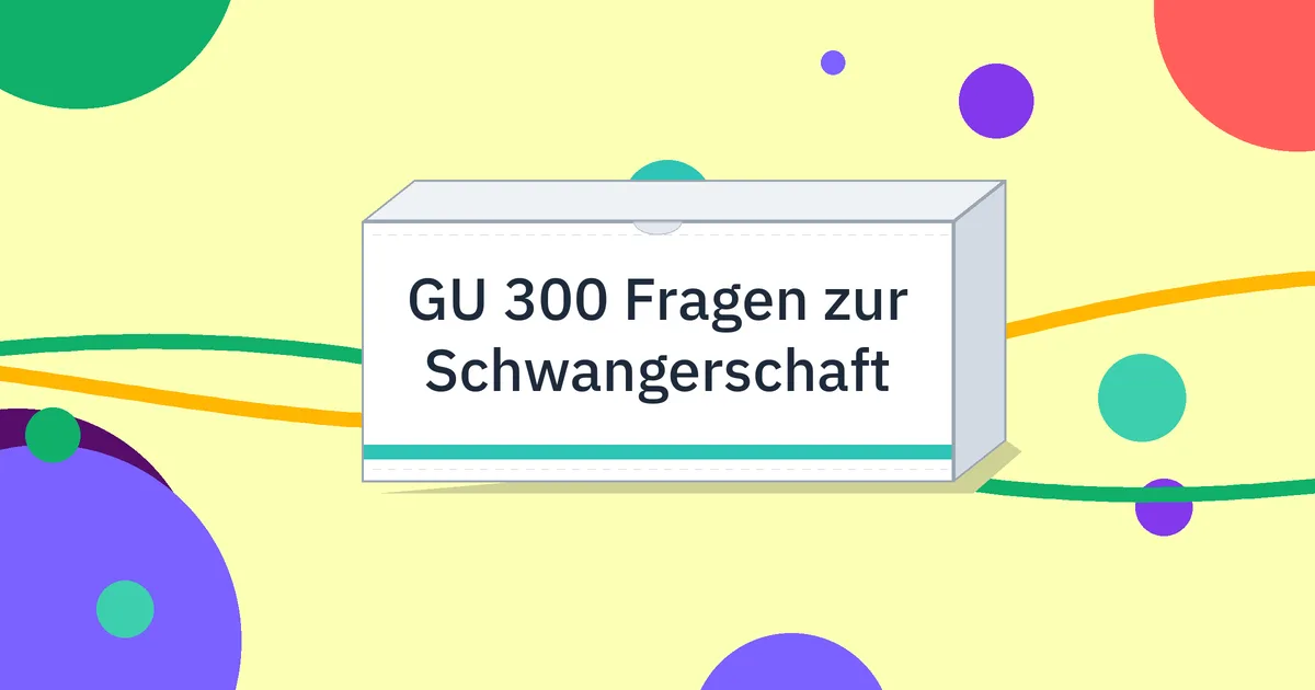 Symbolbild: Packung mit der Aufschrift GU 300 Fragen zur Schwangerschaft (PZN 12742238) – Verfügbarkeit und Bezug in Apotheken in Frankfurt am Main