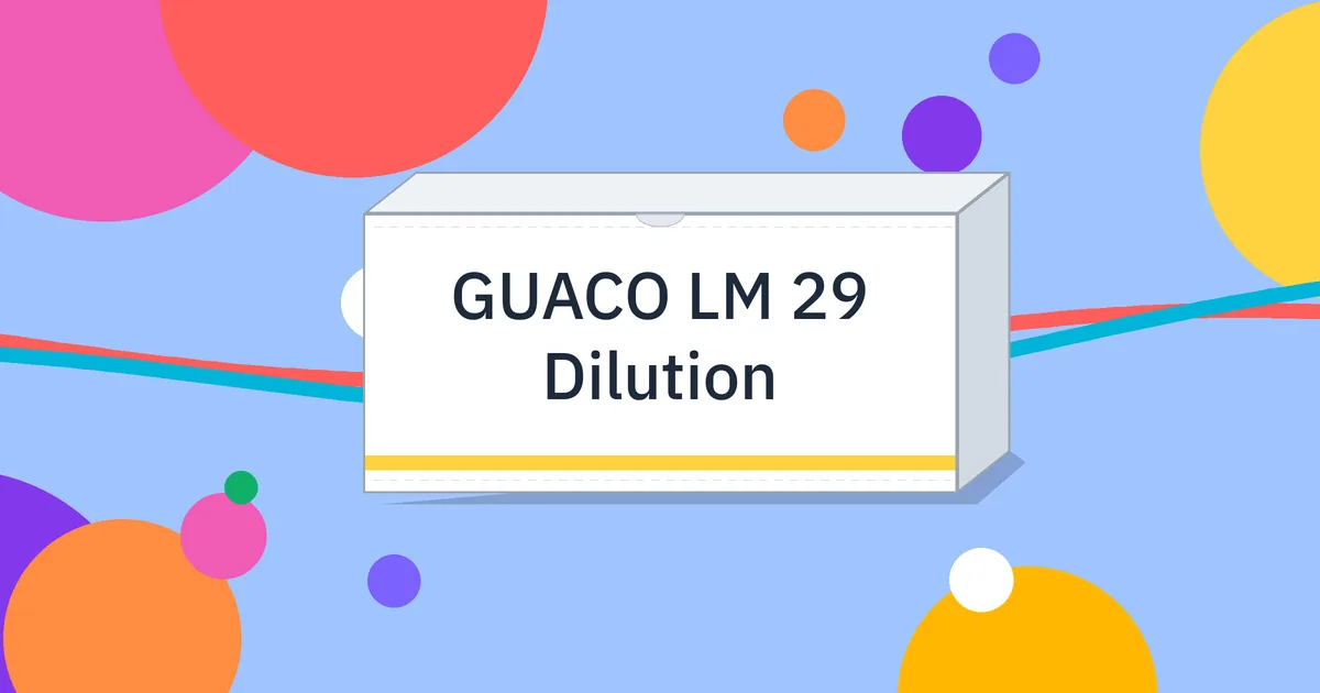 Symbolbild: Packung mit der Aufschrift GUACO LM 29 Dilution (PZN 13548159) – Verfügbarkeit und Bezug in Apotheken in Frankfurt am Main