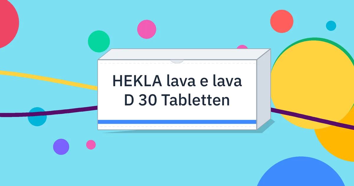 Symbolbild: Packung mit der Aufschrift HEKLA lava e lava D 30 Tabletten (PZN 11111843) – Verfügbarkeit und Bezug in Apotheken in Frankfurt am Main