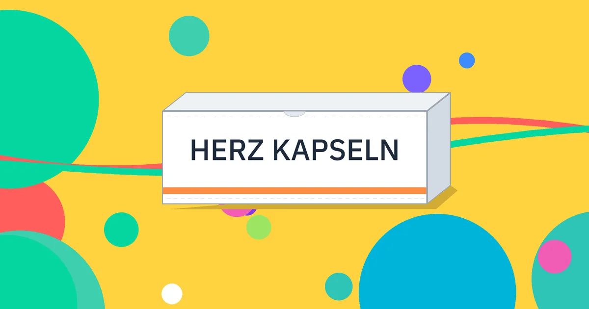 Symbolbild: Packung mit der Aufschrift HERZ KAPSELN (PZN 19959426) – Verfügbarkeit und Bezug in Apotheken in Frankfurt am Main