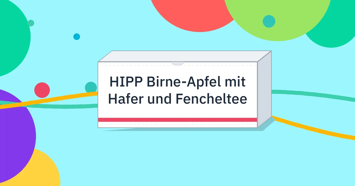 Symbolbild: Packung mit der Aufschrift HIPP Birne-Apfel mit Hafer und Fencheltee (PZN 19291193) – Verfügbarkeit und Bezug in Apotheken in Frankfurt am Main