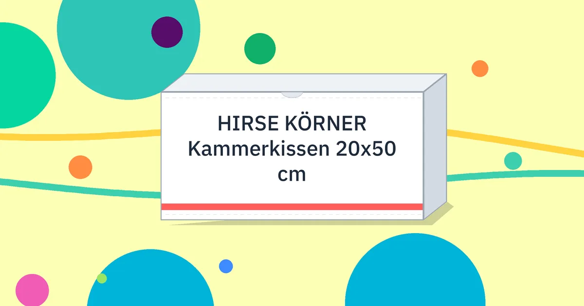 Symbolbild: Packung mit der Aufschrift HIRSE KÖRNER Kammerkissen 20x50 cm (PZN 02191406) – Verfügbarkeit und Bezug in Apotheken in Frankfurt am Main