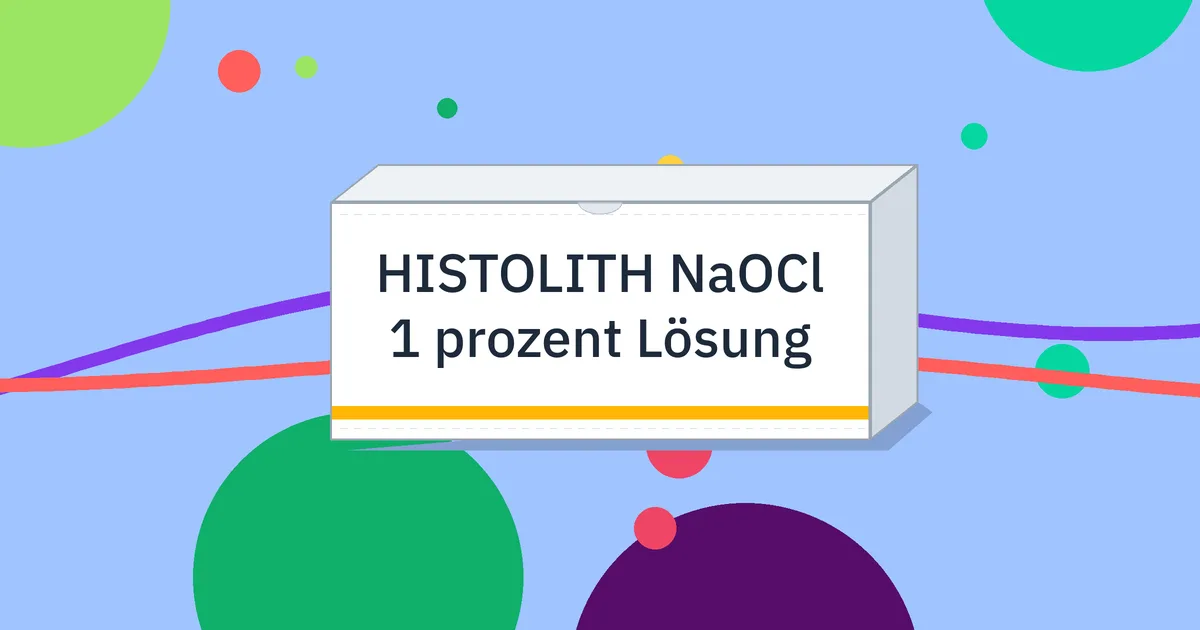 Symbolbild: Packung mit der Aufschrift HISTOLITH NaOCl 1 prozent Lösung (PZN 12472649) – Verfügbarkeit und Bezug in Apotheken in Frankfurt am Main