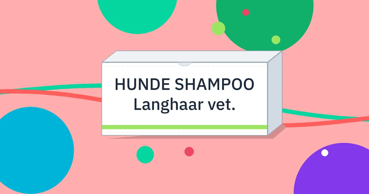 Symbolbild: Packung mit der Aufschrift HUNDE SHAMPOO Langhaar vet. (PZN 06831357) – Verfügbarkeit und Bezug in Apotheken in Frankfurt am Main