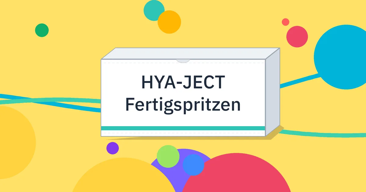 Symbolbild: Packung mit der Aufschrift HYA-JECT Fertigspritzen (PZN 08896786) – Verfügbarkeit und Bezug in Apotheken in Frankfurt am Main