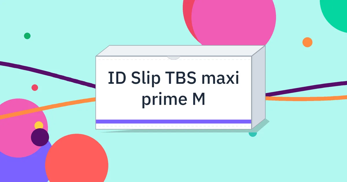 Symbolbild: Packung mit der Aufschrift ID Slip TBS maxi prime M (PZN 16626629) – Verfügbarkeit und Bezug in Apotheken in Frankfurt am Main
