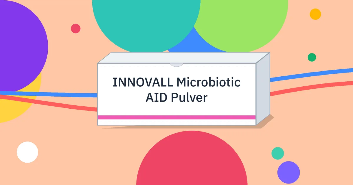 Symbolbild: Packung mit der Aufschrift INNOVALL Microbiotic AID Pulver (PZN 15308531) – Verfügbarkeit und Bezug in Apotheken in Frankfurt am Main