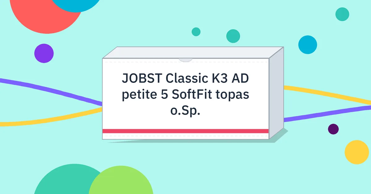 Symbolbild: Packung mit der Aufschrift JOBST Classic K3 AD petite 5 SoftFit topas o.Sp. (PZN 14223548) – Verfügbarkeit und Bezug in Apotheken in Frankfurt am Main