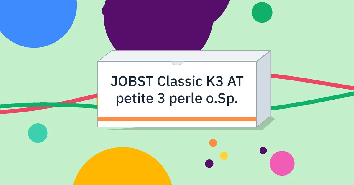 Symbolbild: Packung mit der Aufschrift JOBST Classic K3 AT petite 3 perle o.Sp. (PZN 13077323) – Verfügbarkeit und Bezug in Apotheken in Frankfurt am Main