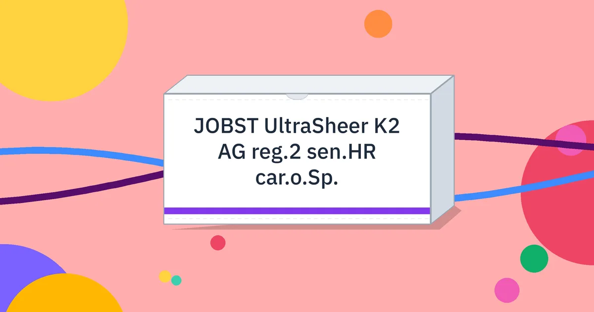 Symbolbild: Packung mit der Aufschrift JOBST UltraSheer K2 AG reg.2 sen.HR car.o.Sp. (PZN 11262016) – Verfügbarkeit und Bezug in Apotheken in Frankfurt am Main