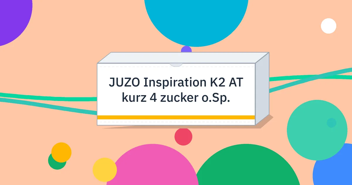 Symbolbild: Packung mit der Aufschrift JUZO Inspiration K2 AT kurz 4 zucker o.Sp. (PZN 14931297) – Verfügbarkeit und Bezug in Apotheken in Frankfurt am Main