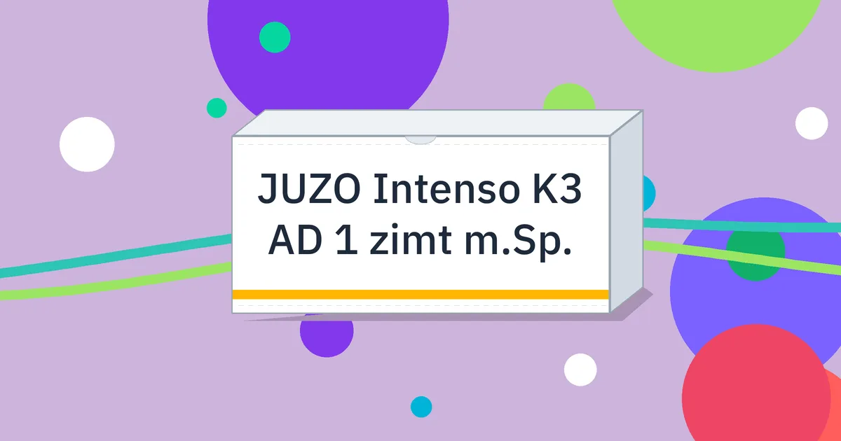 Symbolbild: Packung mit der Aufschrift JUZO Intenso K3 AD 1 zimt m.Sp. (PZN 18627260) – Verfügbarkeit und Bezug in Apotheken in Frankfurt am Main