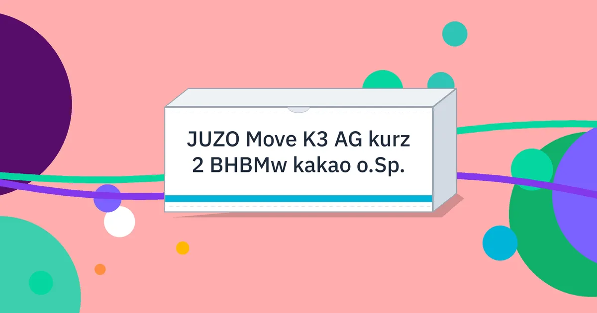 Symbolbild: Packung mit der Aufschrift JUZO Move K3 AG kurz 2 BHBMw kakao o.Sp. (PZN 18594193) – Verfügbarkeit und Bezug in Apotheken in Frankfurt am Main