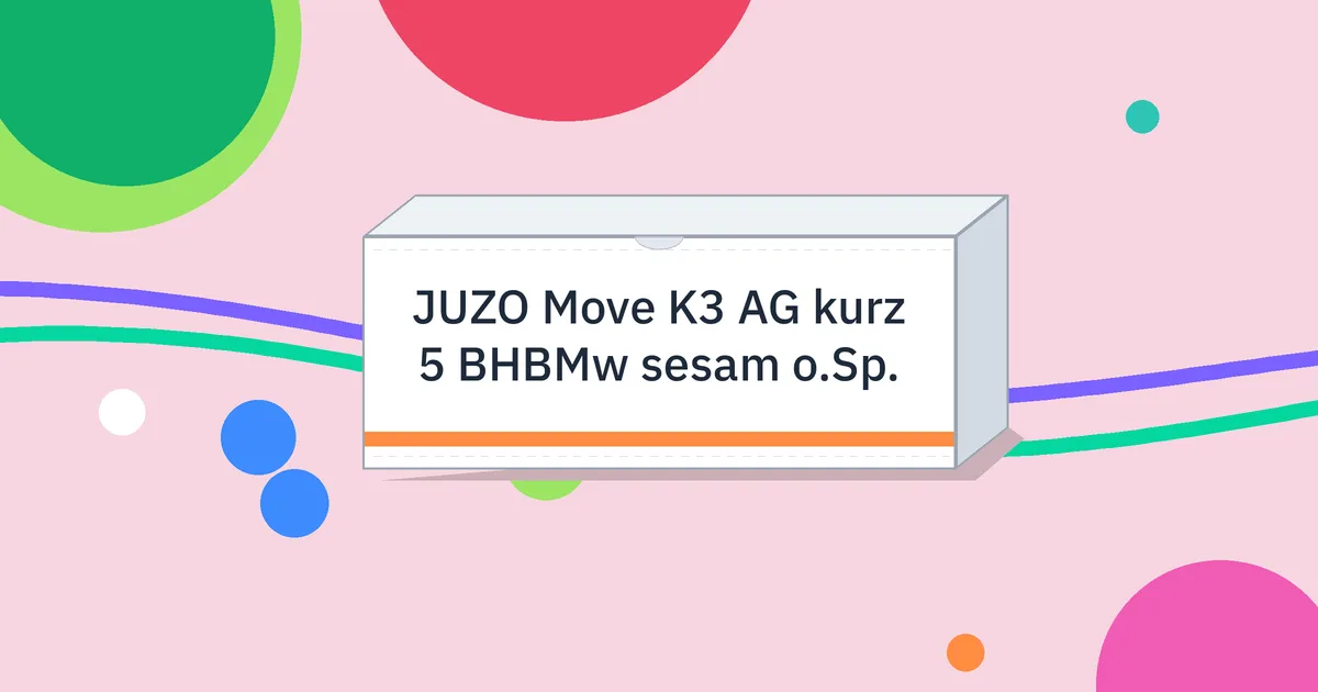 Symbolbild: Packung mit der Aufschrift JUZO Move K3 AG kurz 5 BHBMw sesam o.Sp. (PZN 18582304) – Verfügbarkeit und Bezug in Apotheken in Frankfurt am Main
