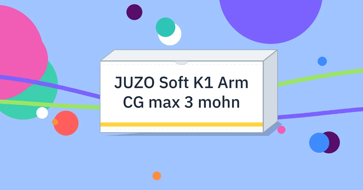 Symbolbild: Packung mit der Aufschrift JUZO Soft K1 Arm CG max 3 mohn (PZN 15510468) – Verfügbarkeit und Bezug in Apotheken in Frankfurt am Main