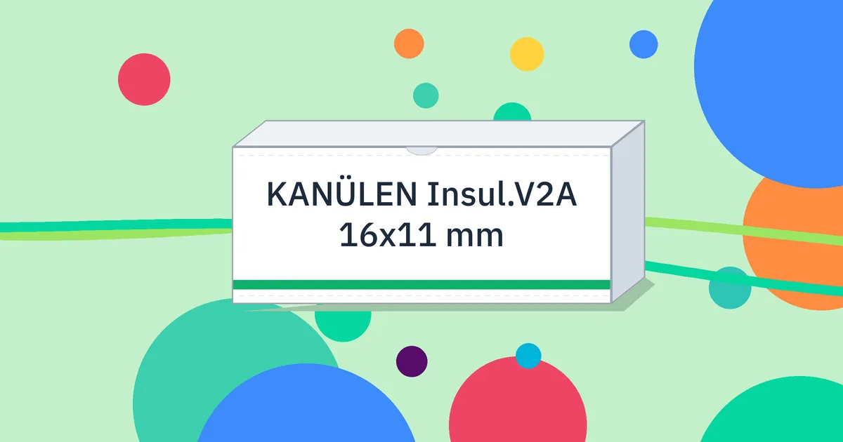Symbolbild: Packung mit der Aufschrift KANÜLEN Insul.V2A 16x11 mm (PZN 01728703) – Verfügbarkeit und Bezug in Apotheken in Frankfurt am Main