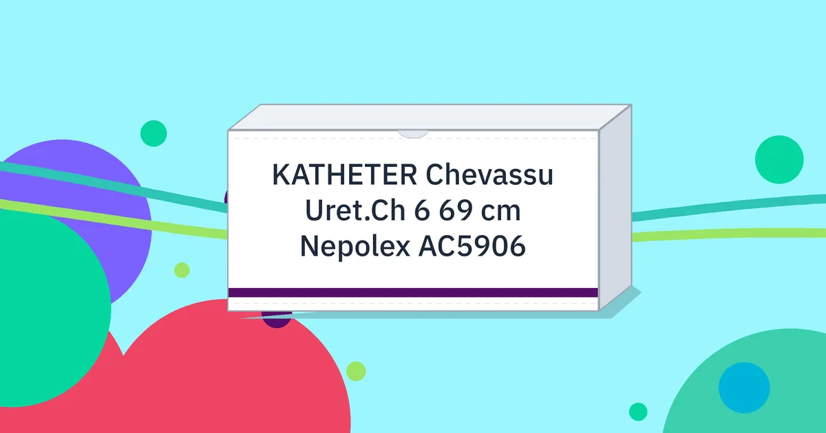 Symbolbild: Packung mit der Aufschrift KATHETER Chevassu Uret.Ch 6 69 cm Nepolex AC5906 (PZN 00154045) – Verfügbarkeit und Bezug in Apotheken in Frankfurt am Main
