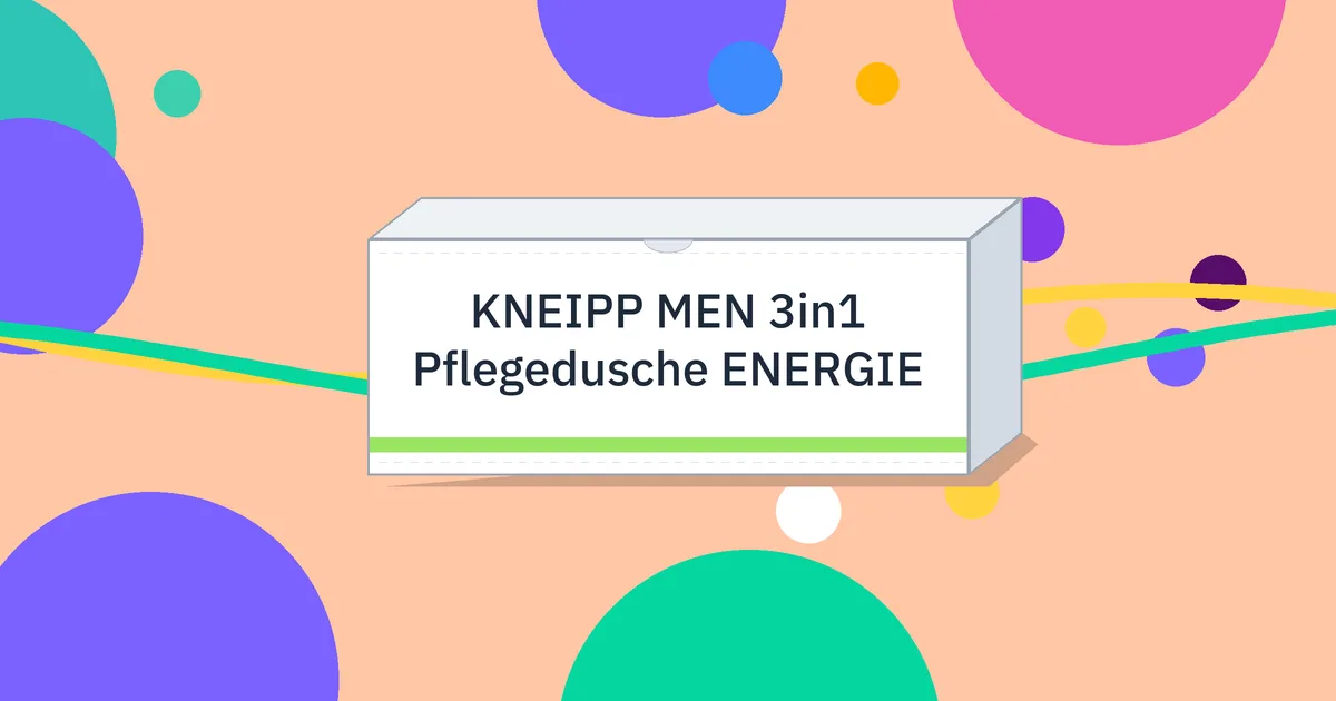 Symbolbild: Packung mit der Aufschrift KNEIPP MEN 3in1 Pflegedusche ENERGIE (PZN 19556450) – Verfügbarkeit und Bezug in Apotheken in Frankfurt am Main