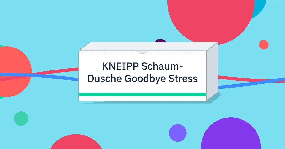 Symbolbild: Packung mit der Aufschrift KNEIPP Schaum-Dusche Goodbye Stress (PZN 16155791) – Verfügbarkeit und Bezug in Apotheken in Frankfurt am Main