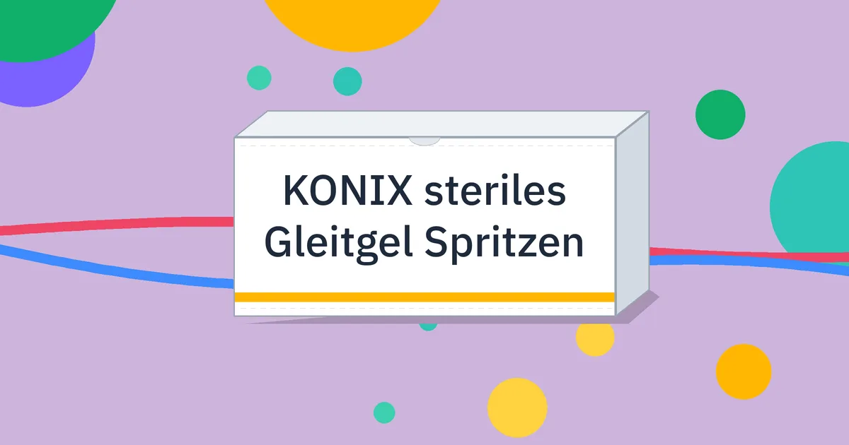 Symbolbild: Packung mit der Aufschrift KONIX steriles Gleitgel Spritzen (PZN 20520032) – Verfügbarkeit und Bezug in Apotheken in Frankfurt am Main
