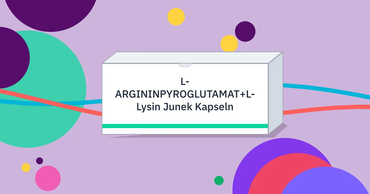 Symbolbild: Packung mit der Aufschrift L-ARGININPYROGLUTAMAT+L-Lysin Junek Kapseln (PZN 00138282) – Verfügbarkeit und Bezug in Apotheken in Frankfurt am Main
